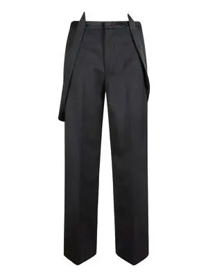 DONDUP Suspenders-detail Trousers - Black