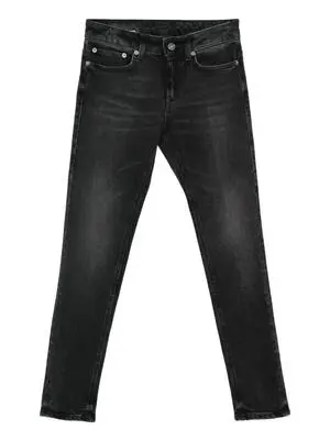 DONDUP Logo-appliqué Skinny-cut Jeans - Black