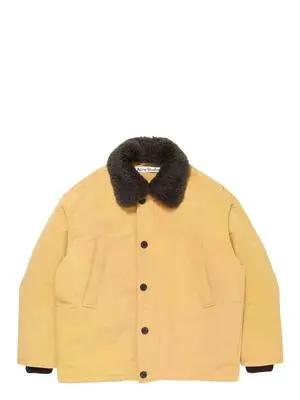 Acne Studios Shearling-collar Bomber Jacket - Yellow