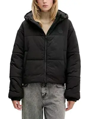 Hugo Boss Hooded Puffer Jacket - Black