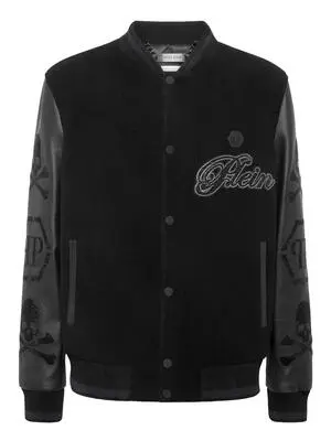 Philipp Plein Skull-embellished Bomber Jacket - Black