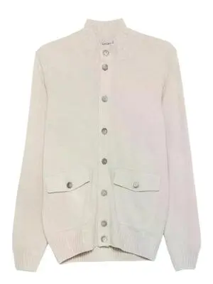 FILERIA Flap-pocket Buttoned Cardigan - Neutrals