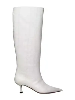 GIULIANO GALIANO 50mm Jane Pointed Toe Boots - White