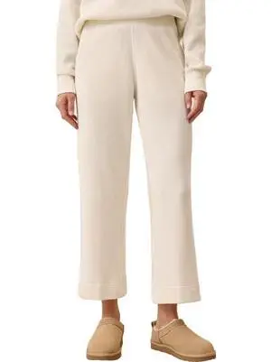 PACT Thermal Waffle Wide Leg Pant - Pearl