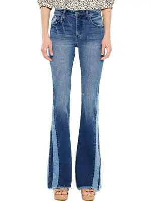 KANCAN High-rise Flare Jeans - Medium Wash