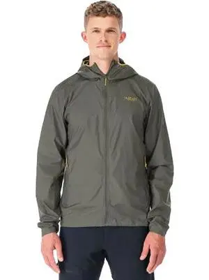 RAB Vital Windshell Hooded Jacket - Light Khaki