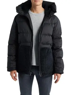 UGG Ripstop & Fleece 700 Fill Power Down Puffer Jacket - Black