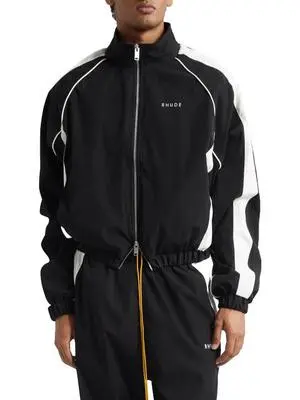 Rhude Ramona Piped Track Jacket Black/white