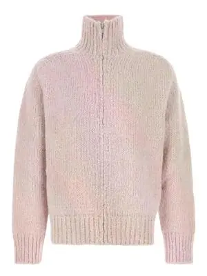JIL SANDER Zip Mohair-blend Cardigan - Pink