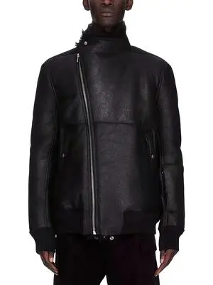 Rick Owens Hollywood Flight Shearling Jacket - Black