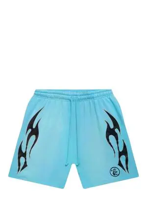 HELLSTAR Flame Track Shorts - Blue