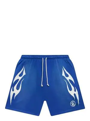 HELLSTAR Flame Track Shorts - Blue