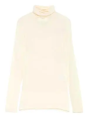 SOLOTRE Roll-neck Sweater - White