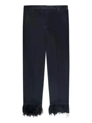 Incotex Feather-trim Trousers - Blue