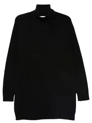 Eric Bompard Cashmere High-neck Mini Dress - Black