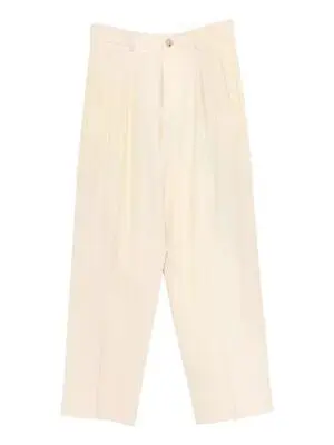 SOLOTRE Pleated Trousers - Yellow