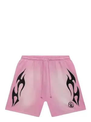 HELLSTAR Flame Track Shorts - Pink