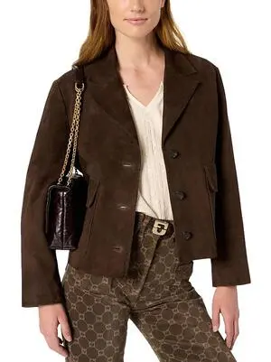 Gerard Darel Norah Suede Jacket - Cinnamon