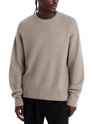 Helmut Lang Brushed Wool Cashmere Crewneck Sweater - Fog