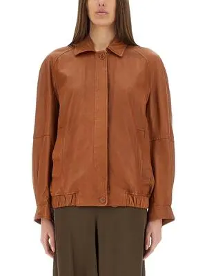 SALVATORE SANTORO Leather Jacket - Buff
