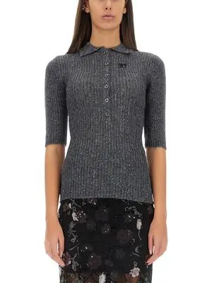 Remain Birger Christensen Mohair Blend Sweater - Charcoal