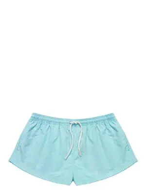 MAINLESS Drawstring Beach Mini Shorts - Blue