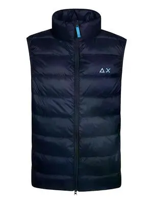 SUN 68 Logo Padded Gilet - Blue