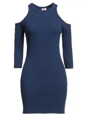 KONTATTO Ribbed-knit Mini Dress - Navy