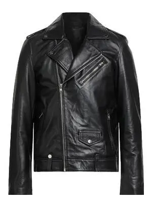 MUUBAA Sheepskin Biker Jacket - Black