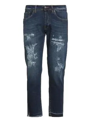 LIU •JO MAN Cotton-elastane Straight-leg Jeans - Blue