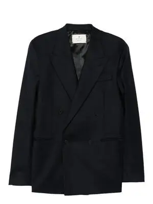 MANUEL RITZ Peak-lapel Double-breasted Blazer - Blue