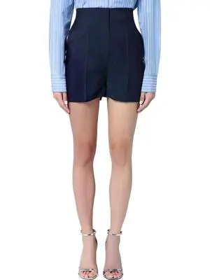 Sportmax High-waisted Pleat Shorts - Blue