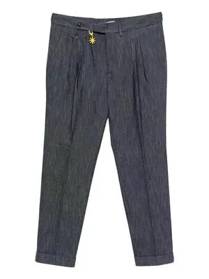 MANUEL RITZ Wool-blend Trousers - Blue