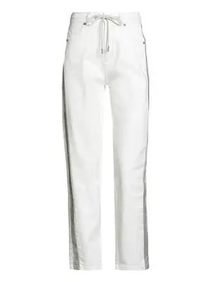 PANICALE Straight-leg Jeans With Appliqués - White