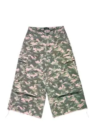 MAINLESS Camouflage Wide-leg Trousers - Pink