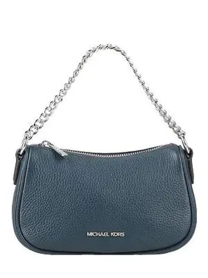 Michael Kors Pebbled Leather Handbag With Detachable Shoulder Strap - Navy