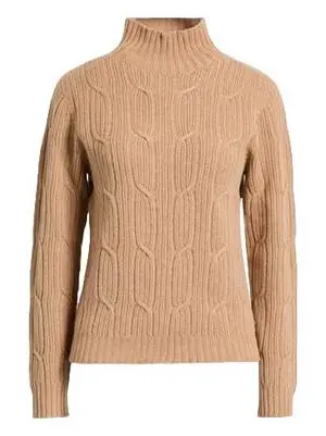 Peserico Turtleneck Cable-knit Top - Beige