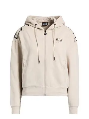 EA7 Fleece Zip-up Sweatshirt - Beige