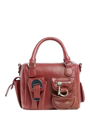 Cynthia Rowley Leather Cargo Mini Bag - Red