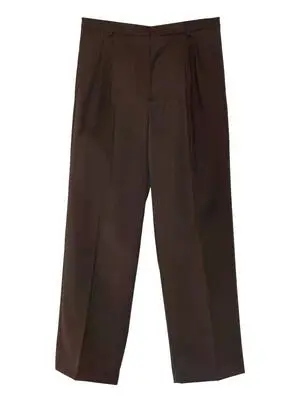 AMARANTO Pressed-crease Trousers - Brown