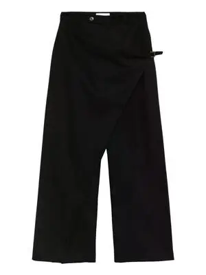 THE NINA STUDIO Wrap-effect Trousers - Black