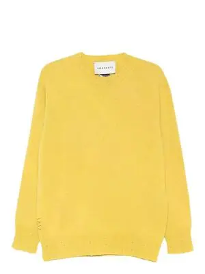 AMARANTO Ribbed-trim Sweater - Yellow