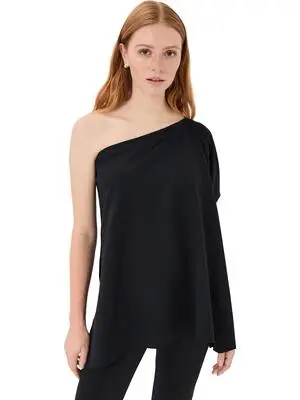 Rosetta Getty Shoulder Caftan Top - Black