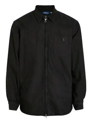 Polo Ralph Lauren Logo-embroidered Cotton Overshirt - Black
