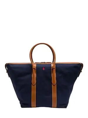 Polo Ralph Lauren Logo-embroidered Canvas Tote Bag - Navy