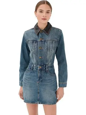 Simkhai Maxella Denim Mini Dress - Coney Island