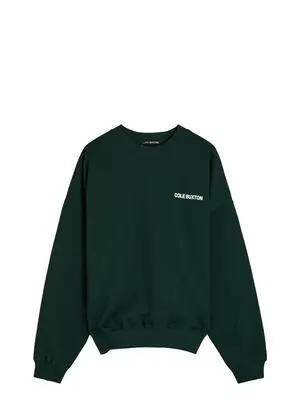 COLE BUXTON Logo-print Cotton Sweatshirt - Green