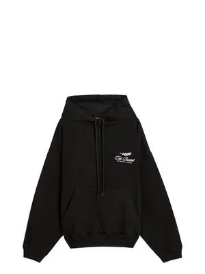 COLE BUXTON Hooded Cotton Sweatshirt - Black