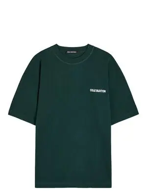 COLE BUXTON Logo-print Cotton T-shirt - Green