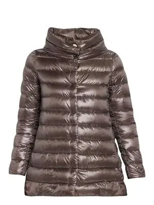 Herno Amelia Ultra-Light A-Line Down Jacket Anthracite